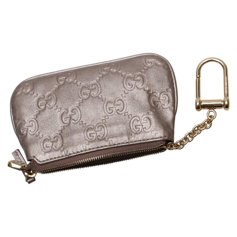 グッチ グッチシマ ケース 小銭入れ ポーチ パープル系 レザー レディース GUCCI 【中古】 GUCCI（グッチ） グッチシマ コインケース 小銭入れ ポーチ パープル系