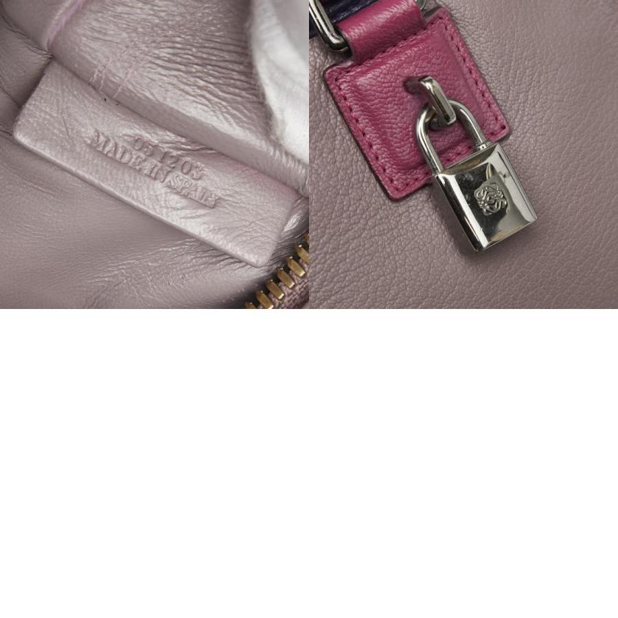 LOEWE（ロエベ） アナグラム アマソナ28 ハンドバッグ パープル ピンク