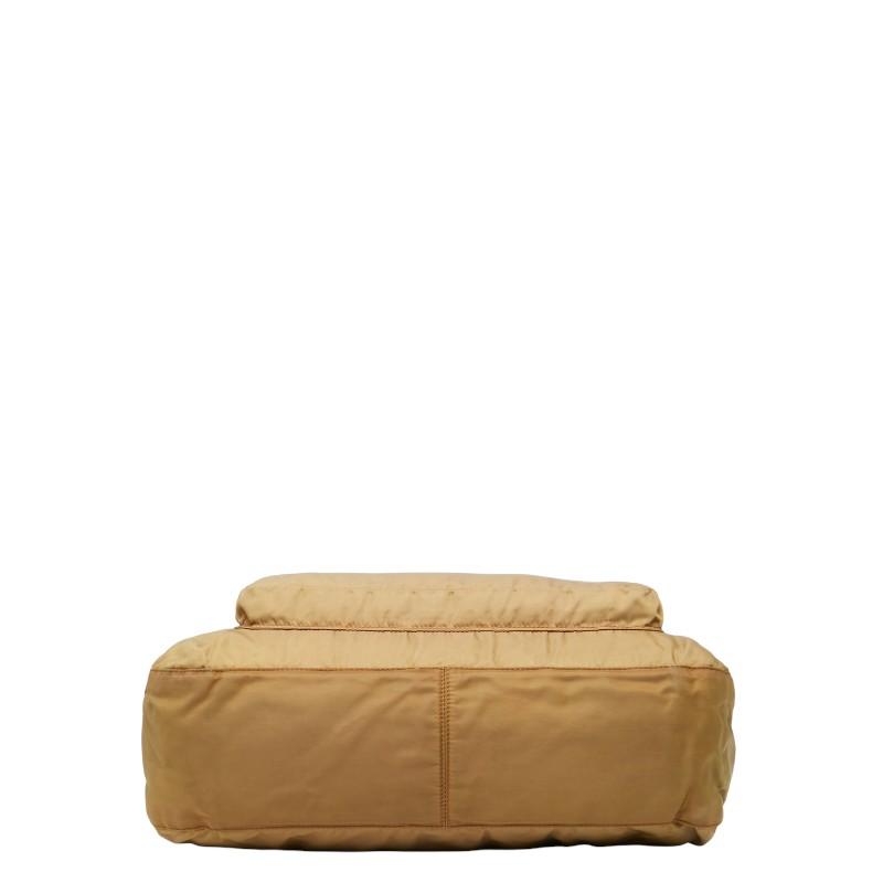 PRADA（プラダ） 三角ロゴプレート ハンドバッグ ベージュ ブラウン