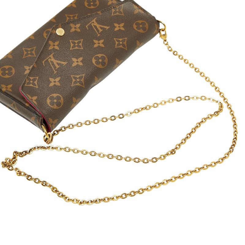 ルイ ヴィトン モノグラム ポシェット フェリシー ショルダーバッグ クラッチバッグ M61276 ブラウン フューシャ LOUIS VUITTON 【中古】 LOUIS VUITTON（ルイ・ヴィトン） ルイ ヴィトン モノグラム