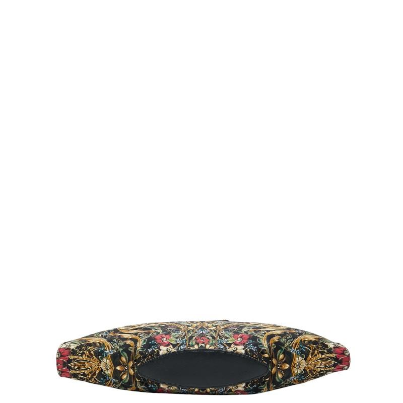 アレキサンダーマックイーン フラワー クラッチバッグ ブラック マルチ