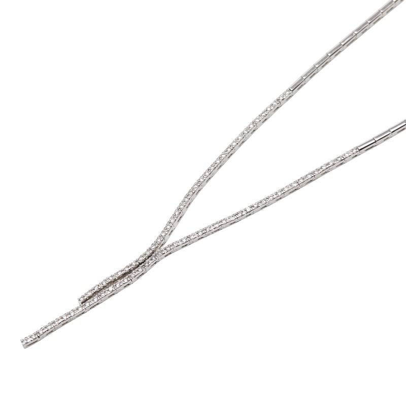 K18WG ホワイトゴールド ダイヤ1.00ct ネックレス レディース 中古