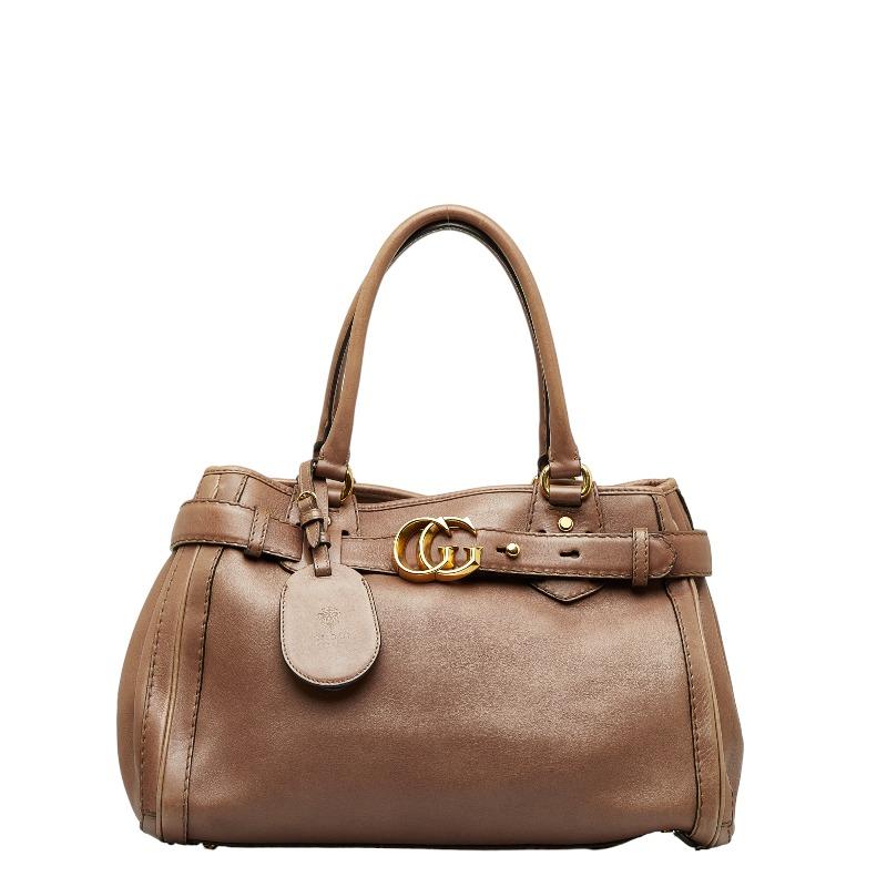 GUCCI グッチ GG トートバッグ ハンドバッグ 247183 ブラウン レザー レディース 【中古】 : 銀座パリス Yahoo ...