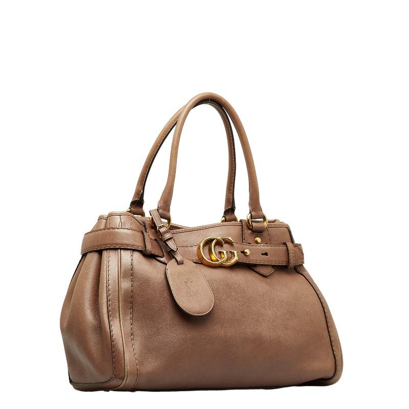 GUCCI グッチ GG トートバッグ ハンドバッグ 247183 ブラウン レザー レディース 【中古】 : 銀座パリス Yahoo ...