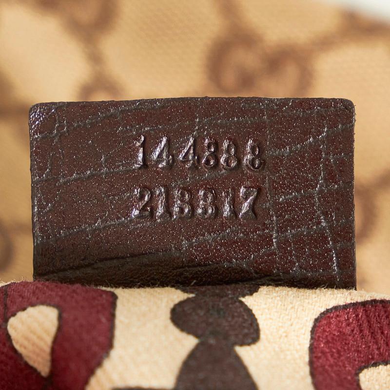 グッチ GGキャンバス シェリーライン 斜め掛け ショルダーバッグ 144388 ベージュ キャンバス レザー レディース GUCCI 【中古 ...