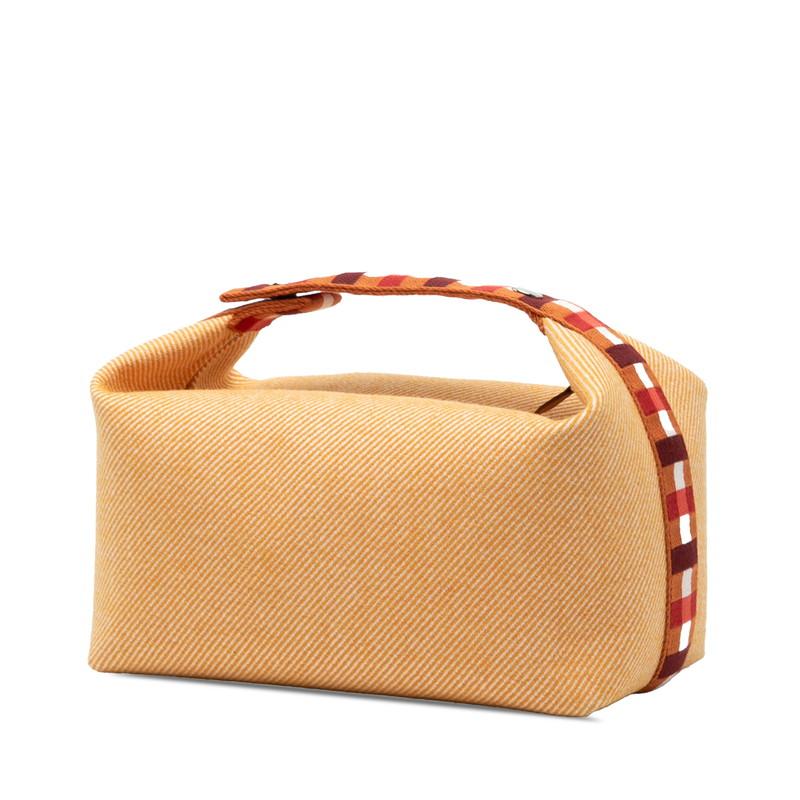 エルメス ブリッド ア ブラック GM ハンドバッグ オレンジ キャンバス レディース HERMES 【中古】 HERMES（エルメス） ブリッドアブラックGM ハンドバッグ オレンジ