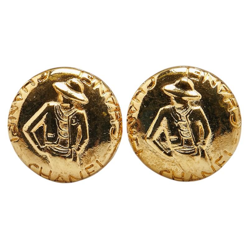 CHANEL シャネル マドモアゼル ラウンド イヤリング ゴールド メッキ レディース 【中古】 : 銀座パリス Yahoo!ショッピング店 - 通販 - Yahoo!ショッピング