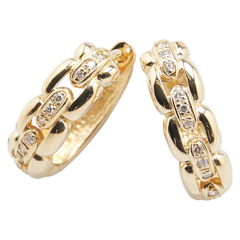 ノーブランド K18YG イエローゴールド ダイヤモンド0.14ct チェーン モチーフ フープピアス レディース no brand 中古 : 銀座パリス Yahoo!ショッピング店 - 通販 ...