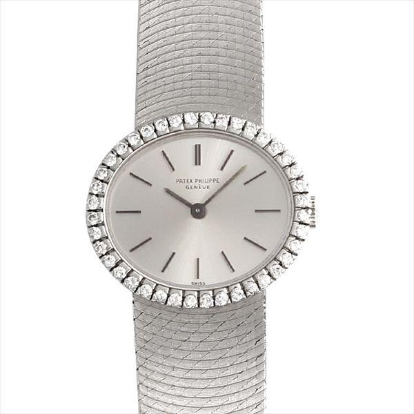 パテックフィリップ オーバル ベゼルダイヤ WG 3350/1G アンティーク レディース 腕時計 : a-33501g : GINZA ...