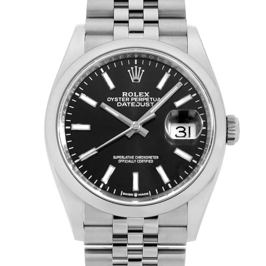 ROLEX（ロレックス） デイトジャスト36 126200 ブラック ホワイトバー 5列 ジュビリーブレス ランダム番 新品 メンズ 腕時計 ...