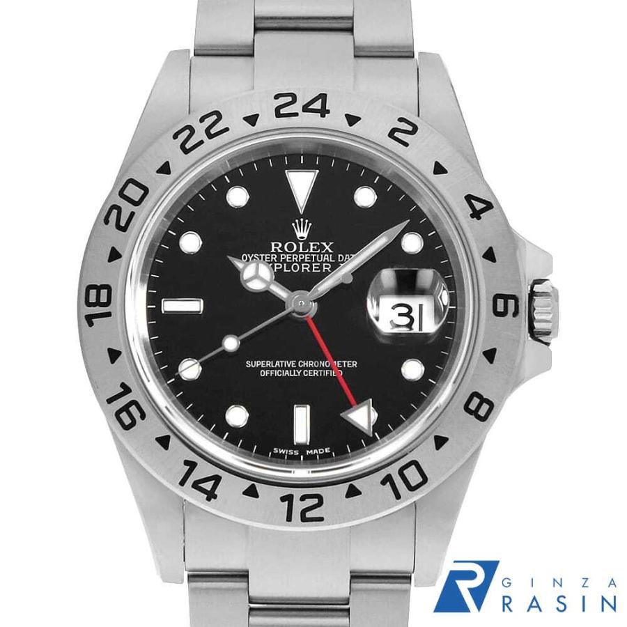 ROLEX ロレックス エクスプローラーII 16570 ブラック オールトリチウム シングルバックル W番 中古 メンズ 腕時計 : GINZA RASIN ヤフー店 - 通販 ...