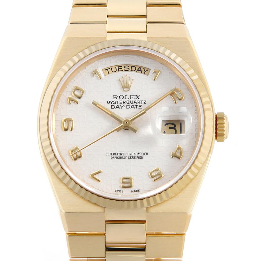 ロレックス オイスタークォーツ デイデイト 19018 ホワイト プリントコンピューター アラビア 65番 中古 メンズ 腕時計 :U ...