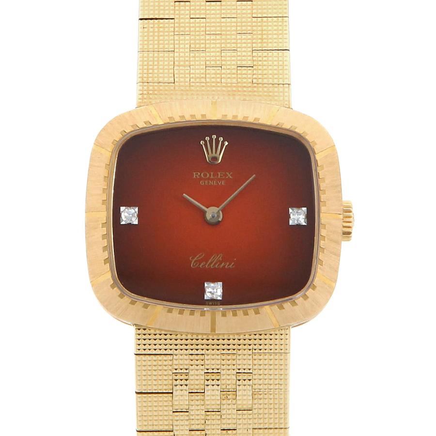 ROLEX ロレックス チェリーニ 3Pダイヤ cal.1601 4082/8 レッド グラデーション 69番 中古 レディース 腕時計 ...