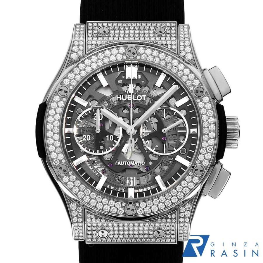 HUBLOT ウブロ アエロフュージョン クロノグラフ チタニウム パヴェ 525.NX.0170.RX.1704 中古 メンズ 腕時計 : GINZA RASIN ヤフー店 - 通販 ...