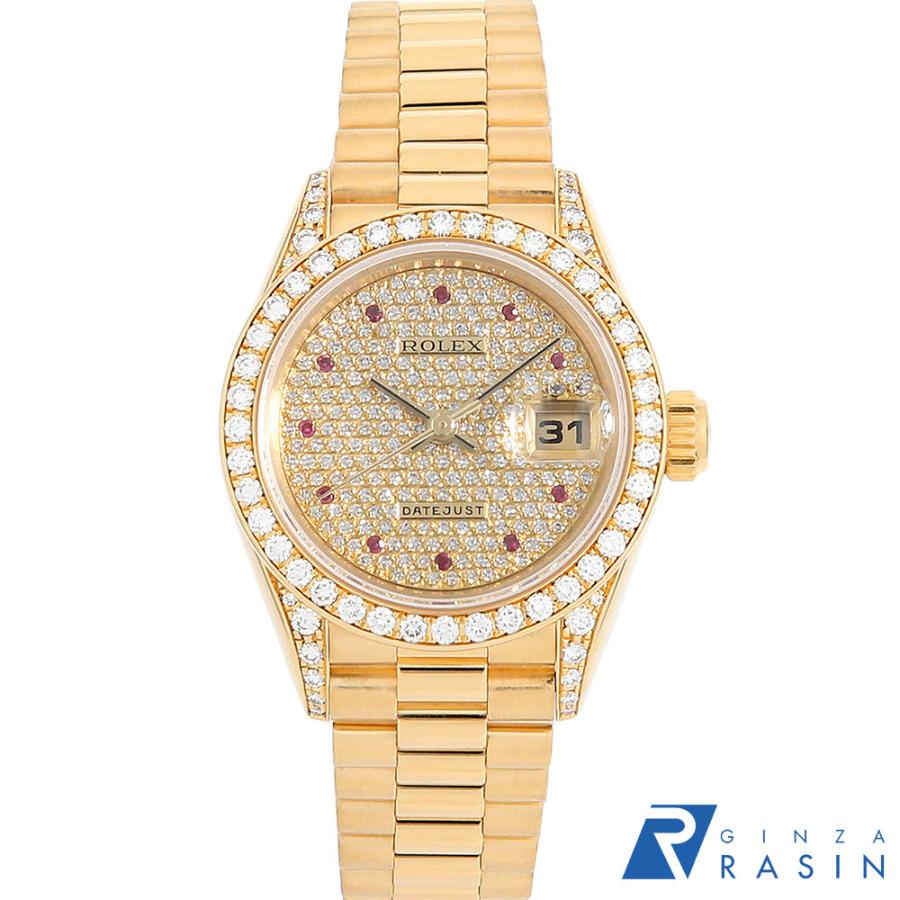 ROLEX ロレックス デイトジャスト パヴェダイヤ 69158 ダイヤモンド W番 中古 レディース 腕時計 : GINZA RASIN ヤフー店 - 通販 - Yahoo!ショッピング