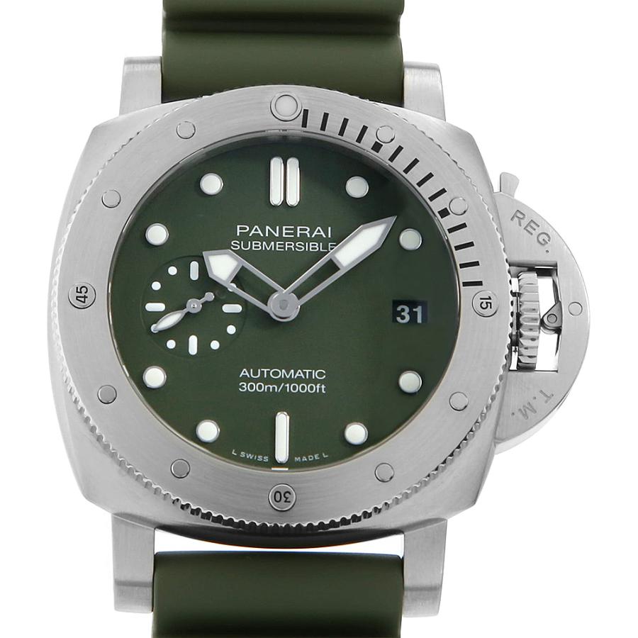 OFFICINE PANERAI パネライ ルミノールサブマーシブル ベルデ ミリターレ オンライン限定500本 PAM01055 V番 中古 ...