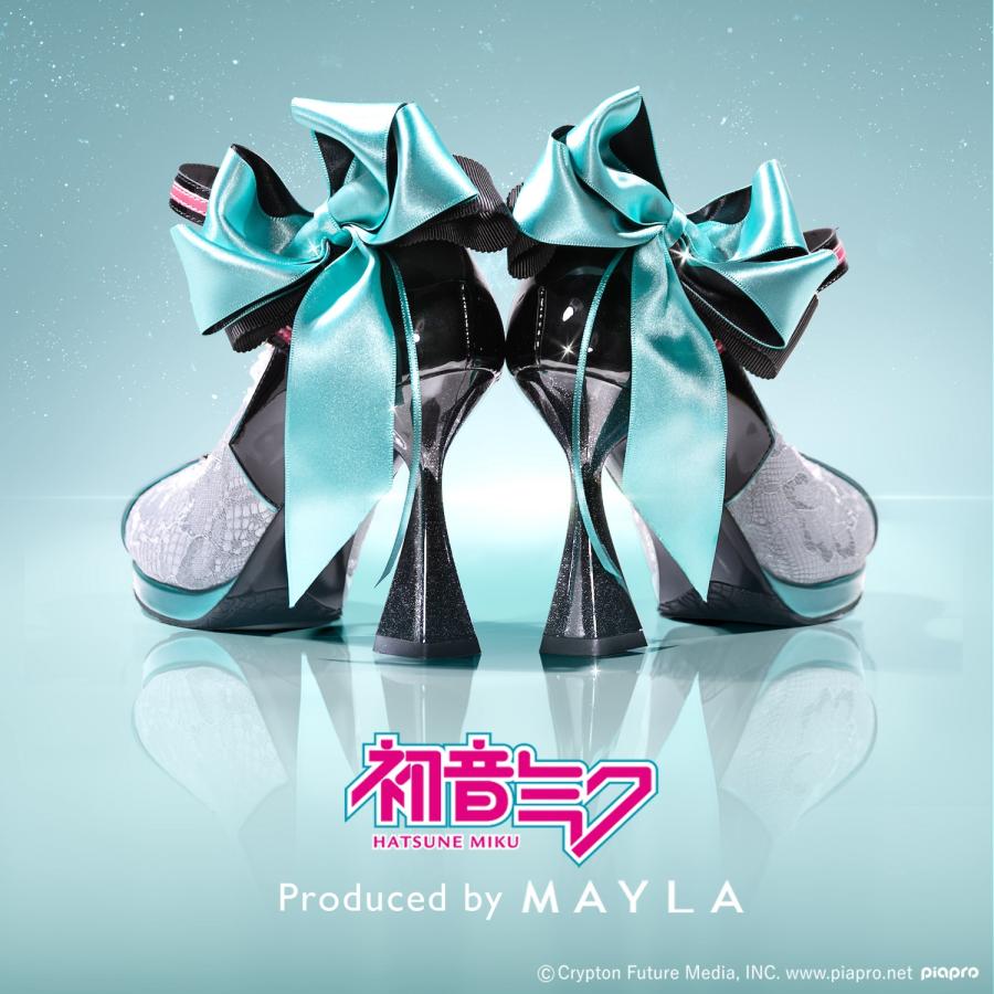 MAYLA マイラ 初音ミク 靴 パンプス 初音ミク シンフォニー アイコニック シューズ オブジェ パンプス ミク シンフォニー レディース 女性 正規品 新品 公式 初音ミク グッズ 人気 ブランド プレゼント MAYLA（マイラ） 初音ミク 靴 アイコニック シューズオブジェ パンプス