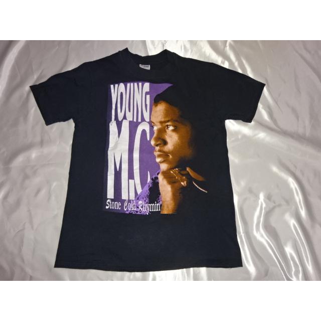 送料185円・H-366 YOUNG MC (C)1990 Tシャツ Mサイズ Stone Cold Rhymin' : ライブグッズ販売買取 ...