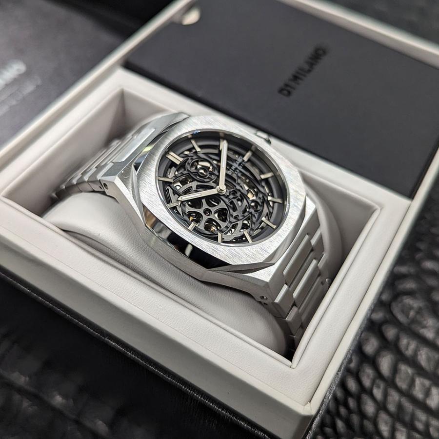 D1 MILANO SKELETON RESTYLING SKBJ10 シルバー ディーワンミラノ スケルトン メンズ腕時計 自動巻き SSブレスレット 【正規品】 : GLOBAL ...
