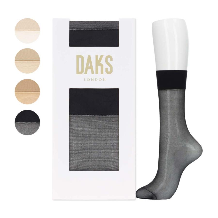 DAKS ダックス 日本製 クルー丈 パンストソックス 丈夫なDCYシアーサポート 幅広ゴムで締め付けにくい つま先補強 レディース 靴下 ストッキング 01538103 : ナイガイ公式 ...