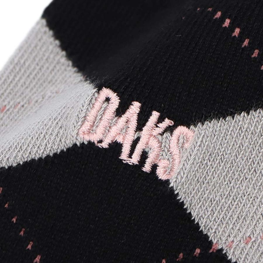 DAKS（ダックス） 日本製 履き口ソフト レーヨンシルク混 DAKS刺繍 アーガイル クルー丈 レディース ソックス 靴下 女性 03367010 : ナイガイ公式オンラインショップ ...