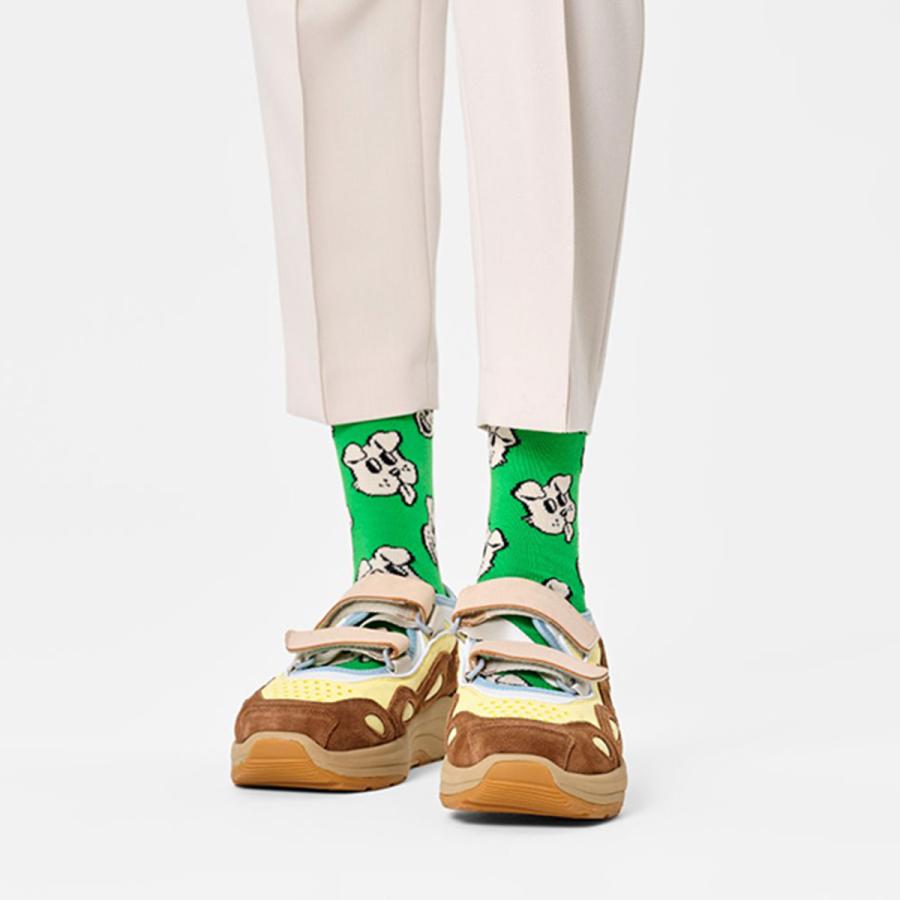 Happy Socks（ハッピーソックス） 44%OFF Happy Socks Doggo ドッゴ 犬 ドッグ クルー丈 ソックス 靴下 ...