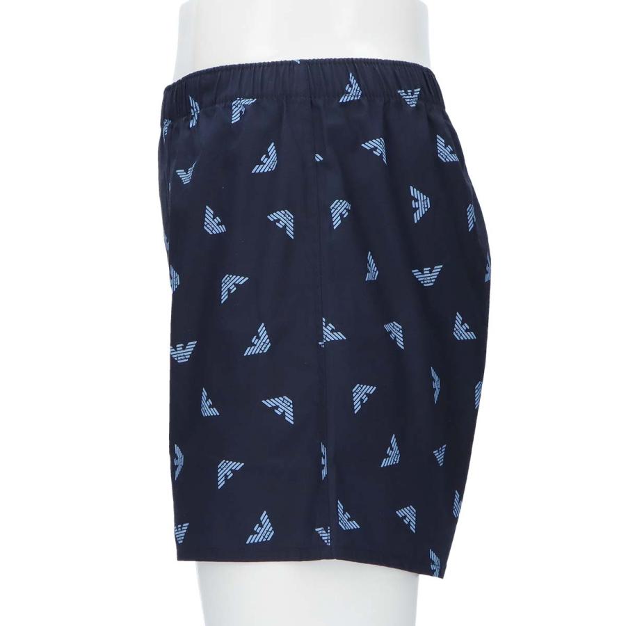 EMPORIO ARMANI エンポリオ アルマーニ 男性 下着 トランクス [M/L] 前開き イーグル総柄 コットン ウーブン 日本サイズ ...