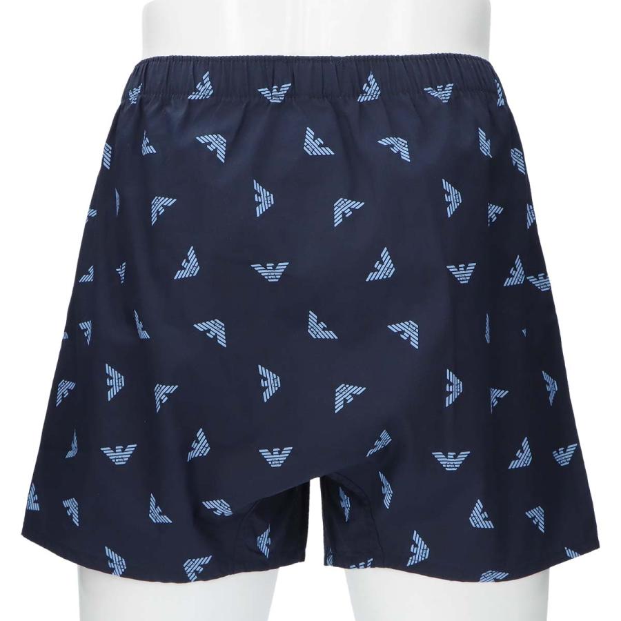 EMPORIO ARMANI エンポリオ アルマーニ 男性 下着 トランクス [M/L] 前開き イーグル総柄 コットン ウーブン 日本サイズ ...