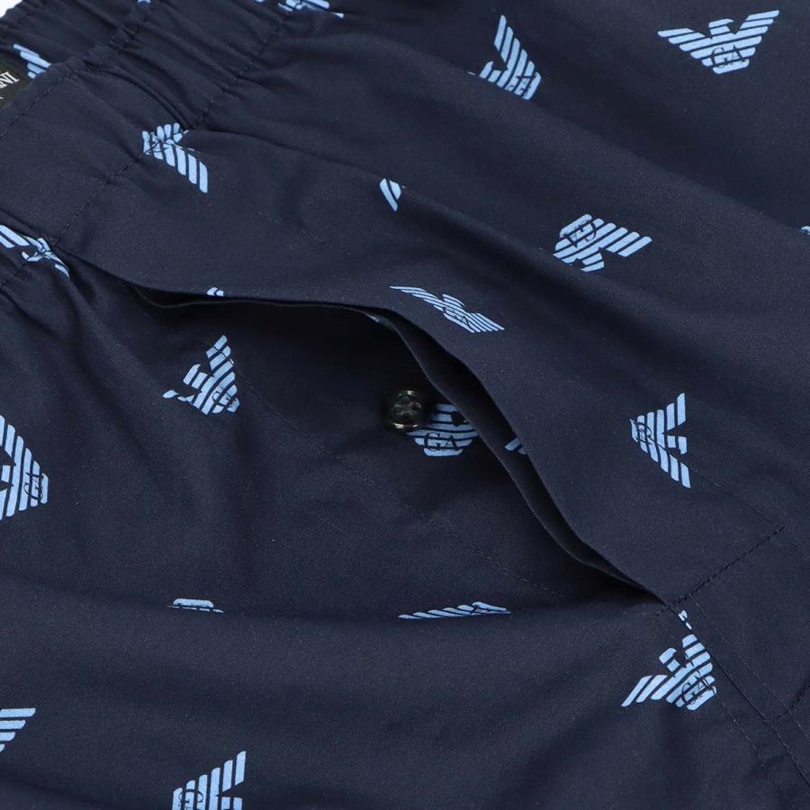 [1枚]EMPORIO ARMANI エンポリオ アルマーニ FLYING EAGLE イーグル総柄 コットン ウーブン トランクス [M/L ...