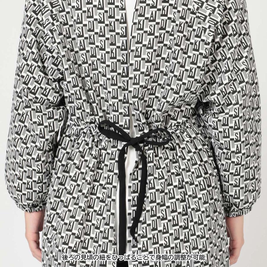 DAKS（ダックス） Geo monogram柄 ポリエステル100％ 後結び 割烹着 かっぽう着 カッポー スモック エプロン レディース ...