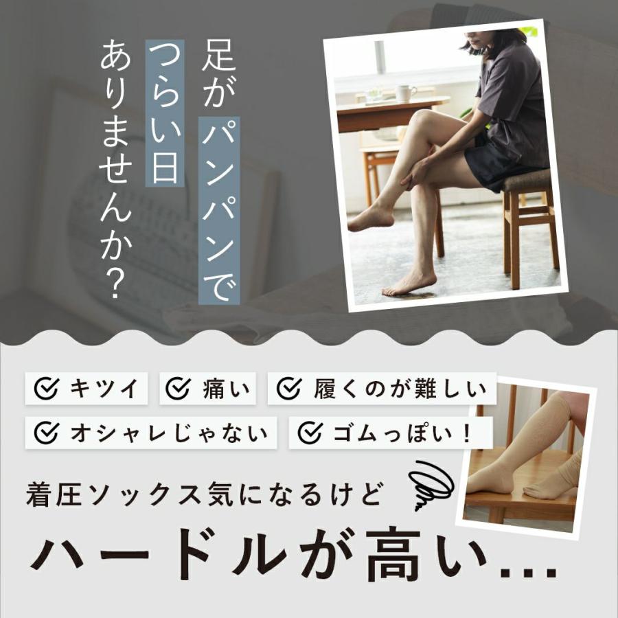 NAIGAI（ナイガイ） 初めての 着圧ソックス ハイソックス レディース 初心者用 やさしい 弾性ソックス NAIGAI COMFORT ...