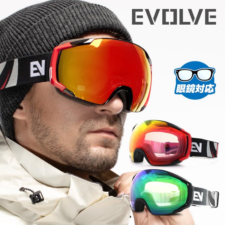 訳あり アウトレット スキー ゴーグル スノーゴーグル スキー スノボ スノーボード ミラーレンズ アジアンフィット イヴァルブ EVOLVE EVG 1218 : evle02-s0006 ...