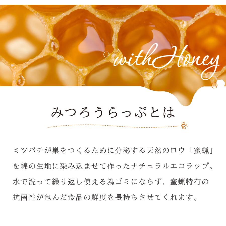 みつろうらっぷ Mサイズ 食品用ラップ 食品保存 蜜蝋 エコ 国内生産 日本製 抗菌 保湿 サステナブル 繰り返し使える 洗える 保存 保管 ...