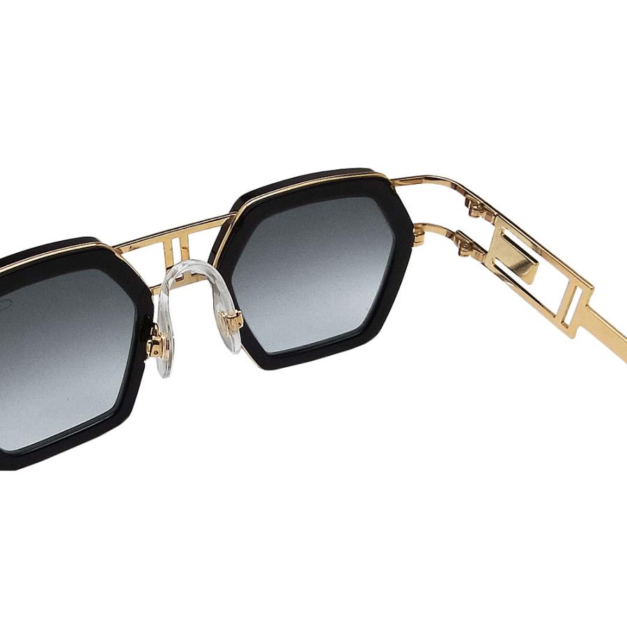 CAZAL LEGENDS カザールレジェンズ 677 001 サングラス ブラック×ゴールド メンズ 男性 ドイツ製 ヘキサゴン型 ビンテージ ストリート ファッション : グラスパパ ...