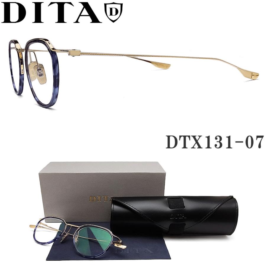 Dita ディータ DITA メガネ DTX131-49-07 SCHEMA-TWO 眼鏡 クラシック 伊達メガネ 度付き ホワイトゴールド×ブルートータス メンズ 男性 日本製 : グラス ...