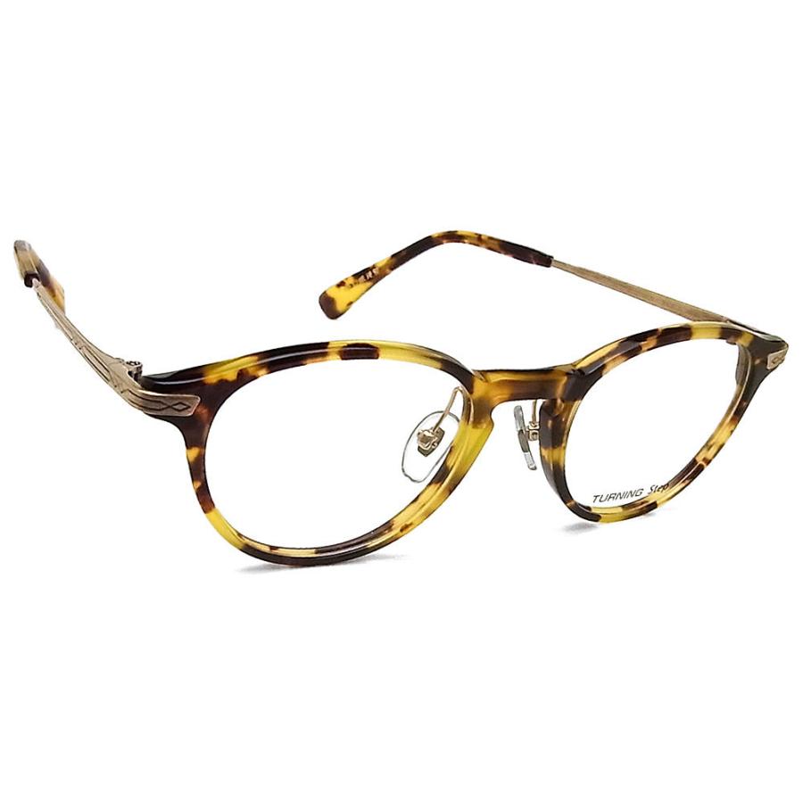 ターニングステップ TURNING Step メガネ TP-318 04 眼鏡 クラシック 伊達メガネ 度付き ハバナ×アンティークゴールド メンズ レディース 男性 女性 ターニングステップ TURNING Step メガネ TP-318 04 眼鏡 クラシック