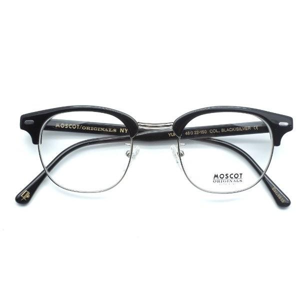 MOSCOT 【MOSCOT】モスコット メガネ YUKEL col.BLACK/SILVER 48サイズ 度無伊達メガネレンズ付き【店内全品送料無料】【正規品】クラシック ボストン ...