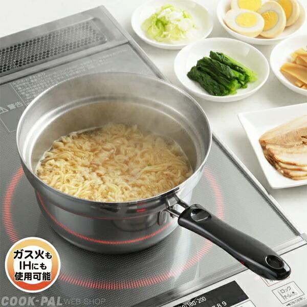 ヨシカワ くるめん亭のふきこぼれにくい鍋 片手鍋16cm SJ3199 ヨシカワ くるめん亭のふきこぼれにくい鍋 片手鍋16cm SJ3199