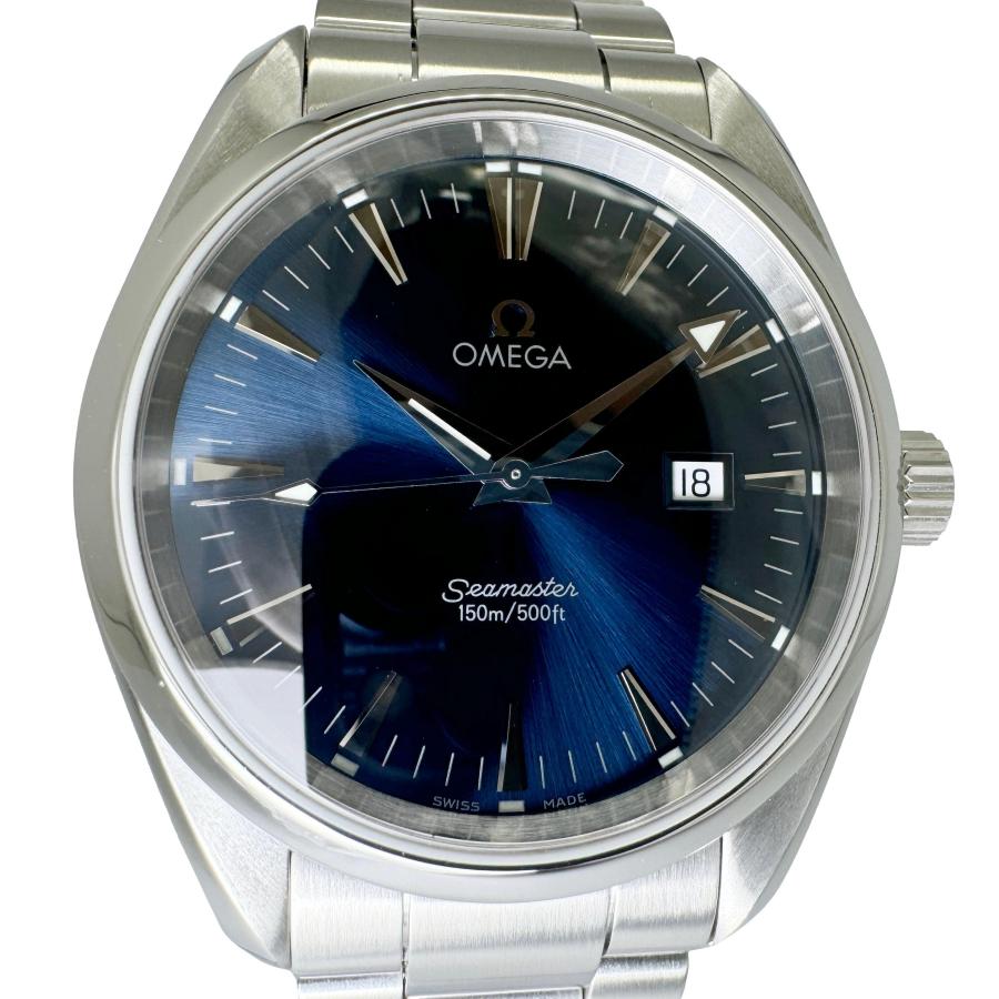 OMEGA オメガ シーマスター アクアテラ 中古 メンズ 腕時計 2517.80 ラージ クオーツ ブルー 外装仕上げ : 時計専門店 ...