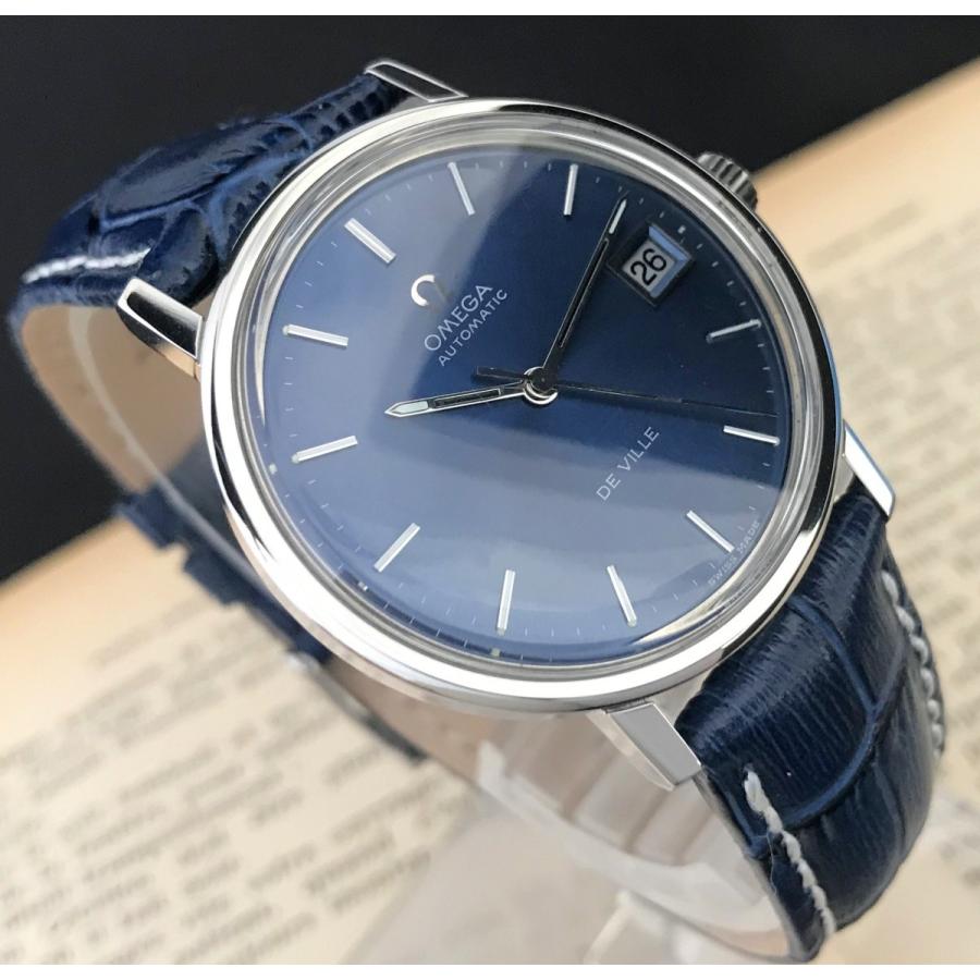 OMEGA オメガ デビル Cal 1002 中古 メンズ腕時計 Ref 166 0086 ヴィンテージ アンティーク 自動巻き ネイビー 外装仕上げ済み : 時計専門店FOREST - 通販 ...