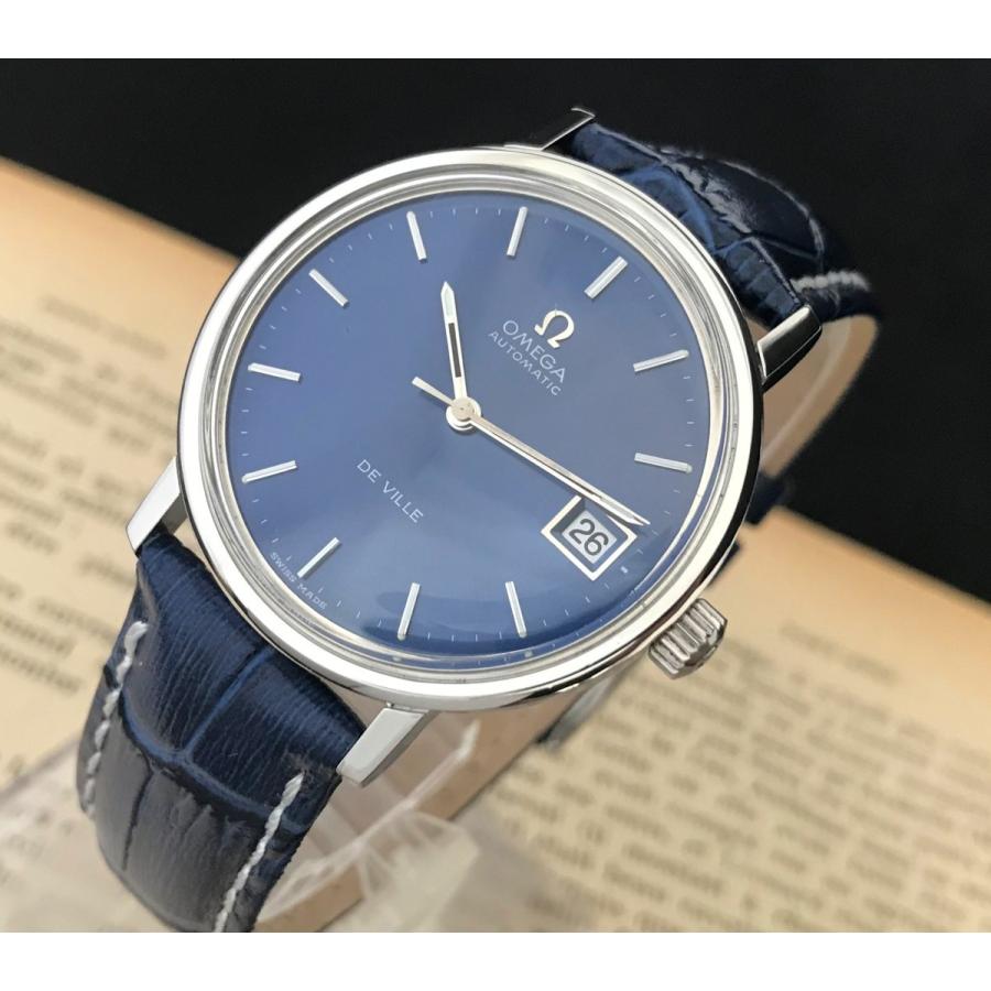 OMEGA オメガ デビル Cal 1002 中古 メンズ腕時計 Ref 166 0086 ヴィンテージ アンティーク 自動巻き ネイビー 外装仕上げ済み : 時計専門店FOREST - 通販 ...