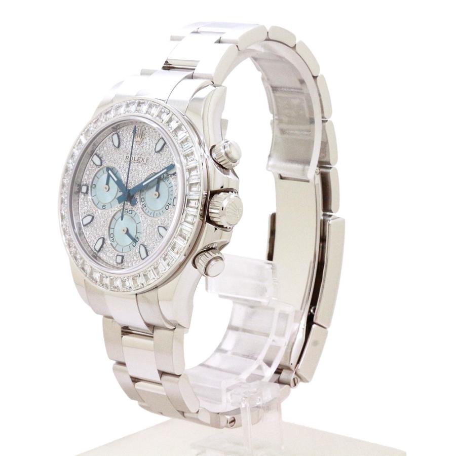 デイトナ（ROLEX） ロレックス（ROLEX）デイトナ 116576TBR プラチナ アイスブルー バゲットダイヤモンド 純正ダイヤモンド ...
