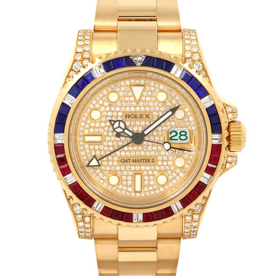 GMTマスターII ロレックス（ROLEX）GMTマスター2 116718LN バゲットダイヤモンド 18Kイエローゴールド 腕時計 メンズ : グリント - 通販 - Yahoo!ショッピング