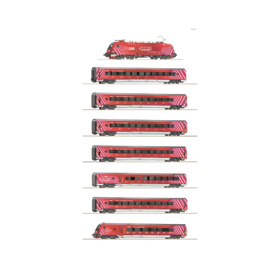 ロコ(Roco) HO オーストリア連邦鉄道100周年記念 Taurus Railjet 8輌セット 5510002 : global ...