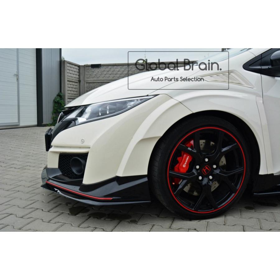 ホンダ 2015-2017 シビック タイプ R FK2 フロント リップ スプリッター スポイラー Ver.2 : Global Brain - 通販 - Yahoo!ショッピング