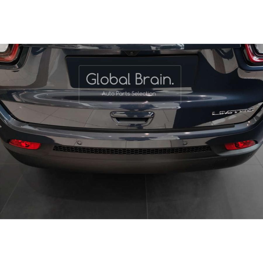 2021- ジープ コンパス リア バンパー プロテクター ガード マットブラック :jeep-compass-rear-protector ...