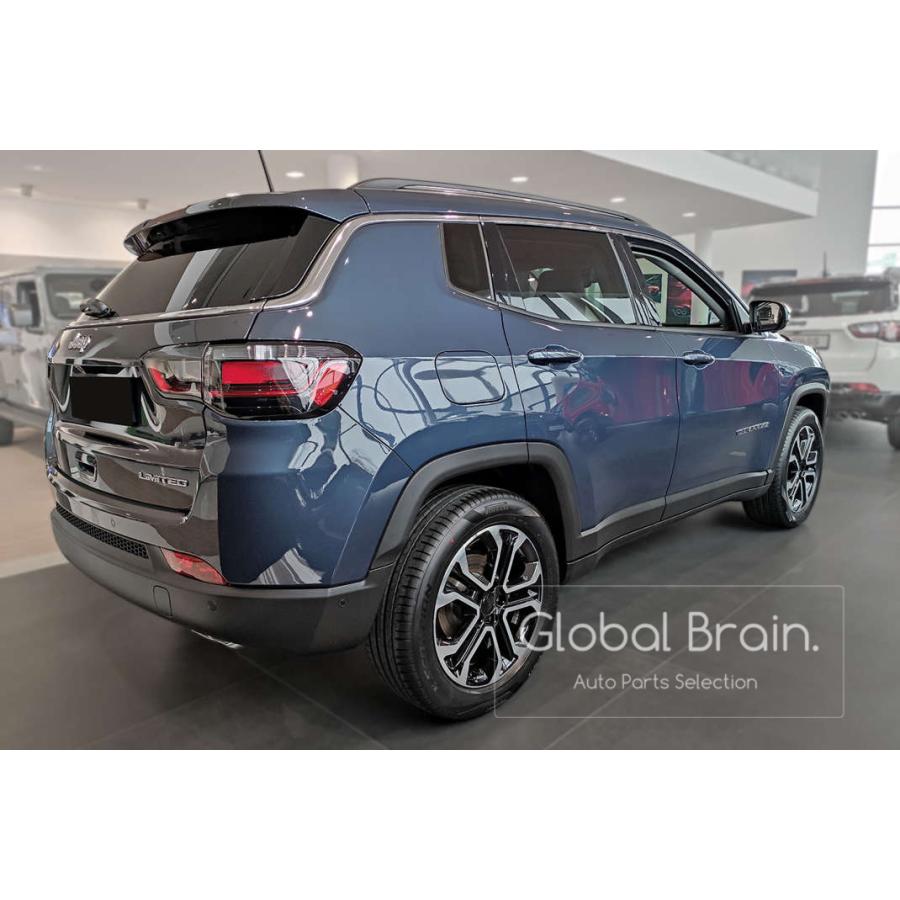 2021- ジープ コンパス リア バンパー プロテクター ガード マットブラック :jeep-compass-rear-protector ...