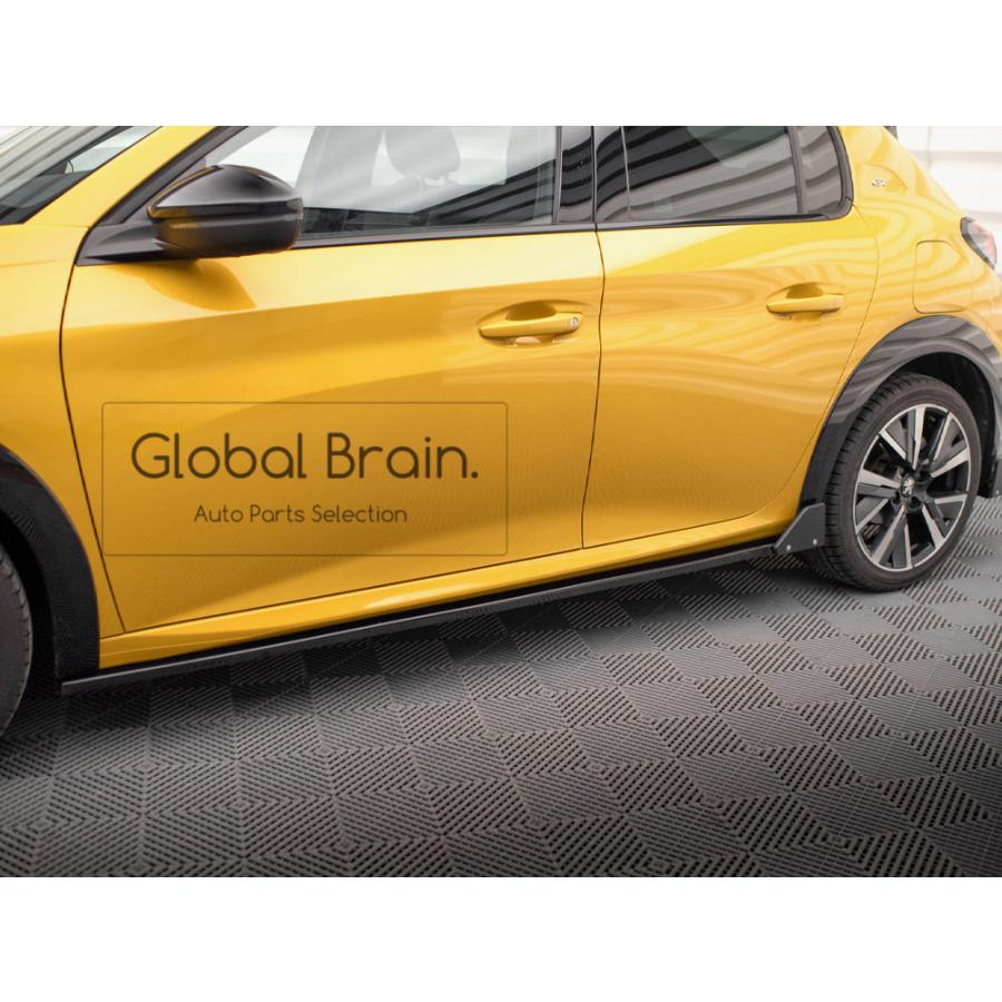 PEUGEOT プジョー 208 P21 GT サイド スカート カバー スポイラー ＋ ウィングレット : Global Brain - 通販 - Yahoo!ショッピング