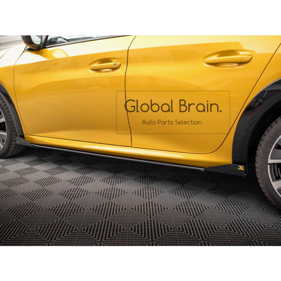 PEUGEOT プジョー 208 P21 GT サイド スカート カバー スポイラー＋ ウィングレット レーシング : Global Brain - 通販 - Yahoo!ショッピング