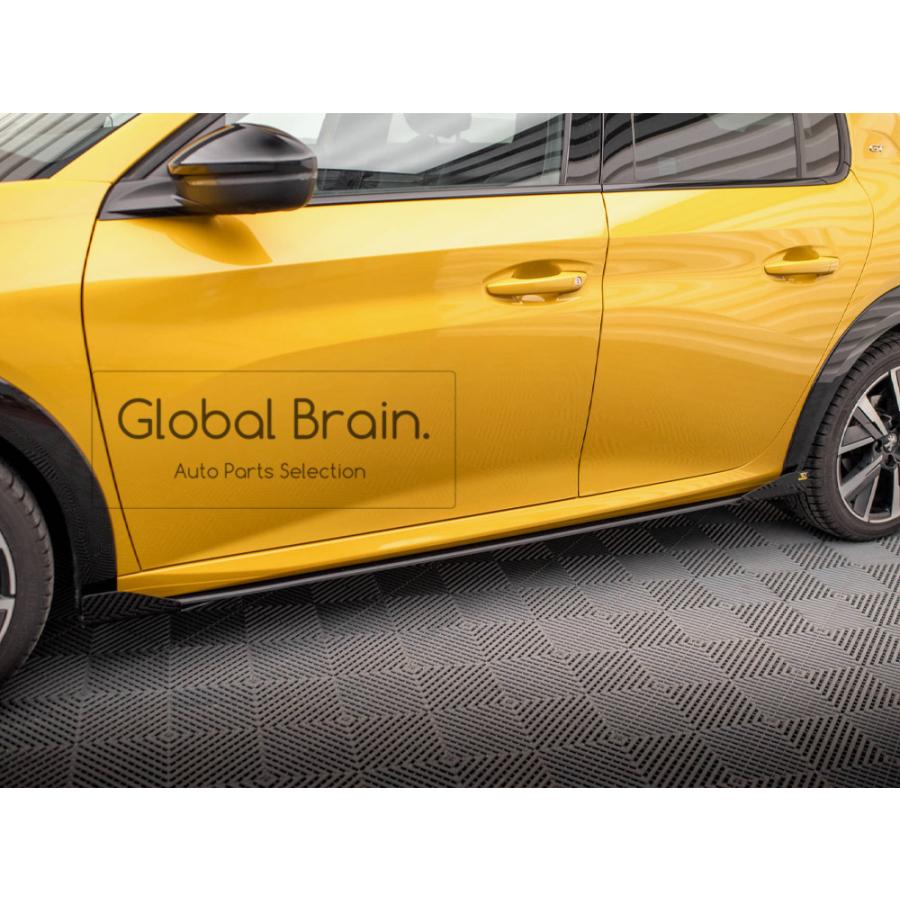PEUGEOT プジョー 208 P21 GT サイド スカート カバー スポイラー＋ ウィングレット レーシング : Global Brain - 通販 - Yahoo!ショッピング